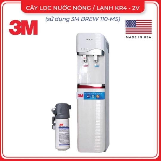 CÂY LỌC NÓNG LẠNH 3M KR4-2V (SỬ DỤNG BỘ LỌC 3M BREW110-MS)